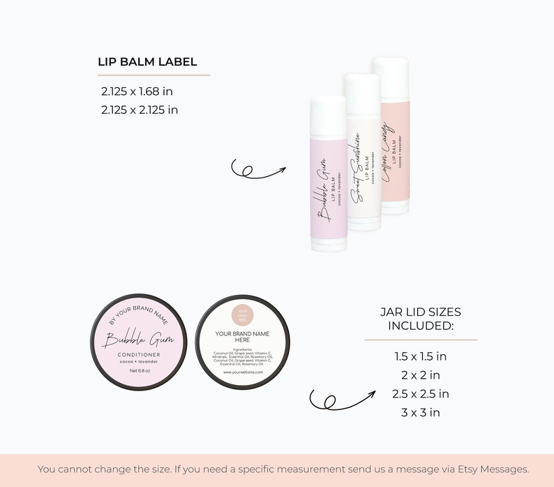 Lip Balm Label Template Lip Balm Sticker Template Chapstick Label Lip ...