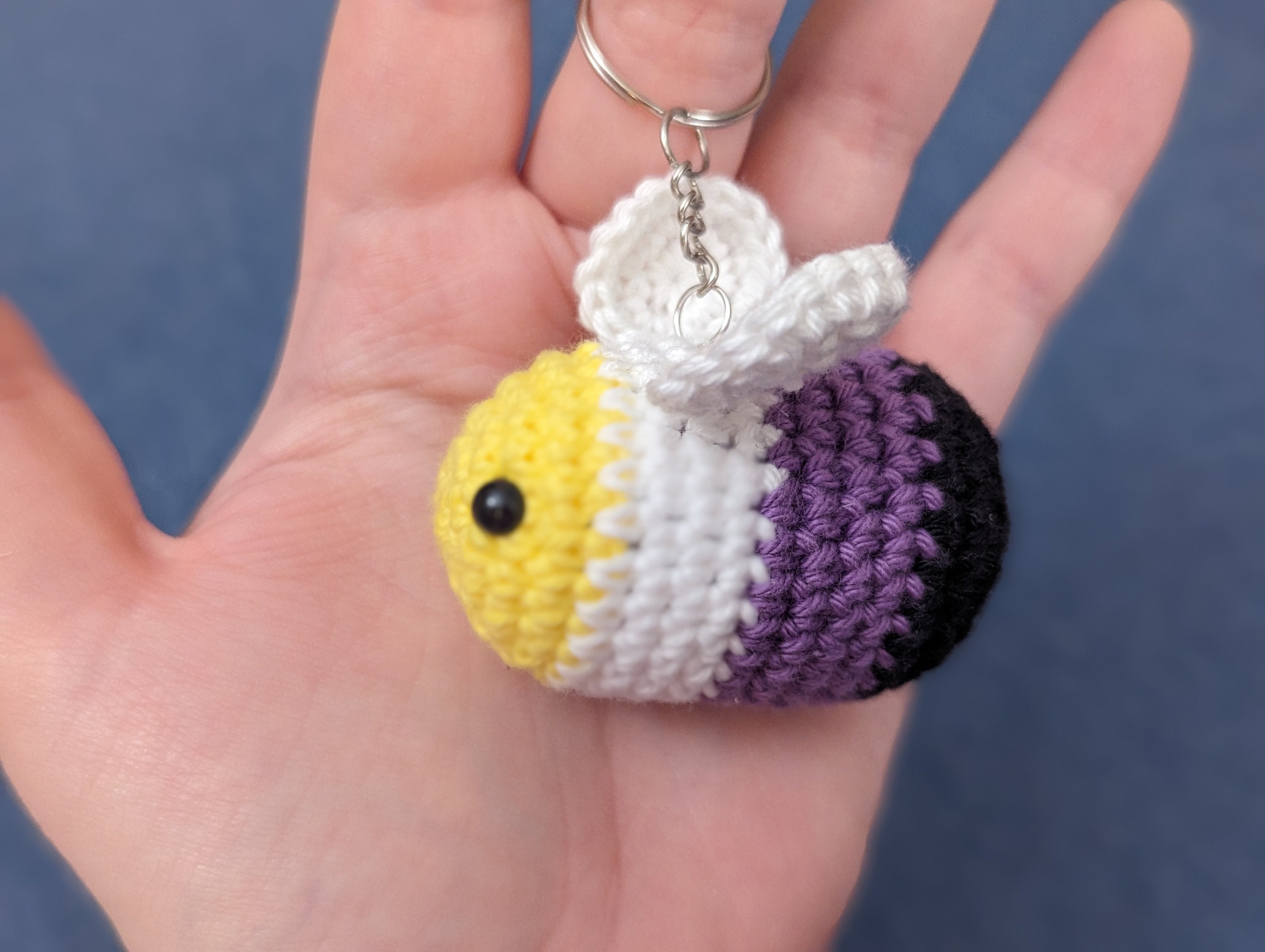 Pride Bees LGBTQ Crocheted Amigurumi Bee Keychains - Etsy