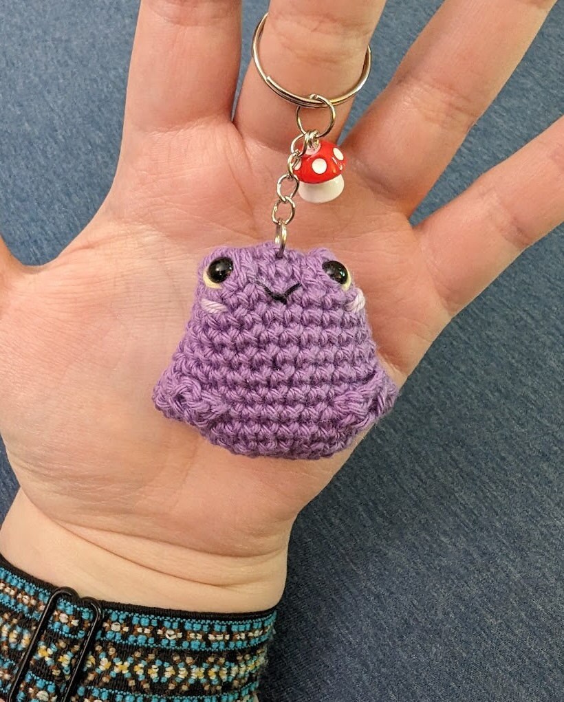 Crocheted Frog Keychain - Etsy