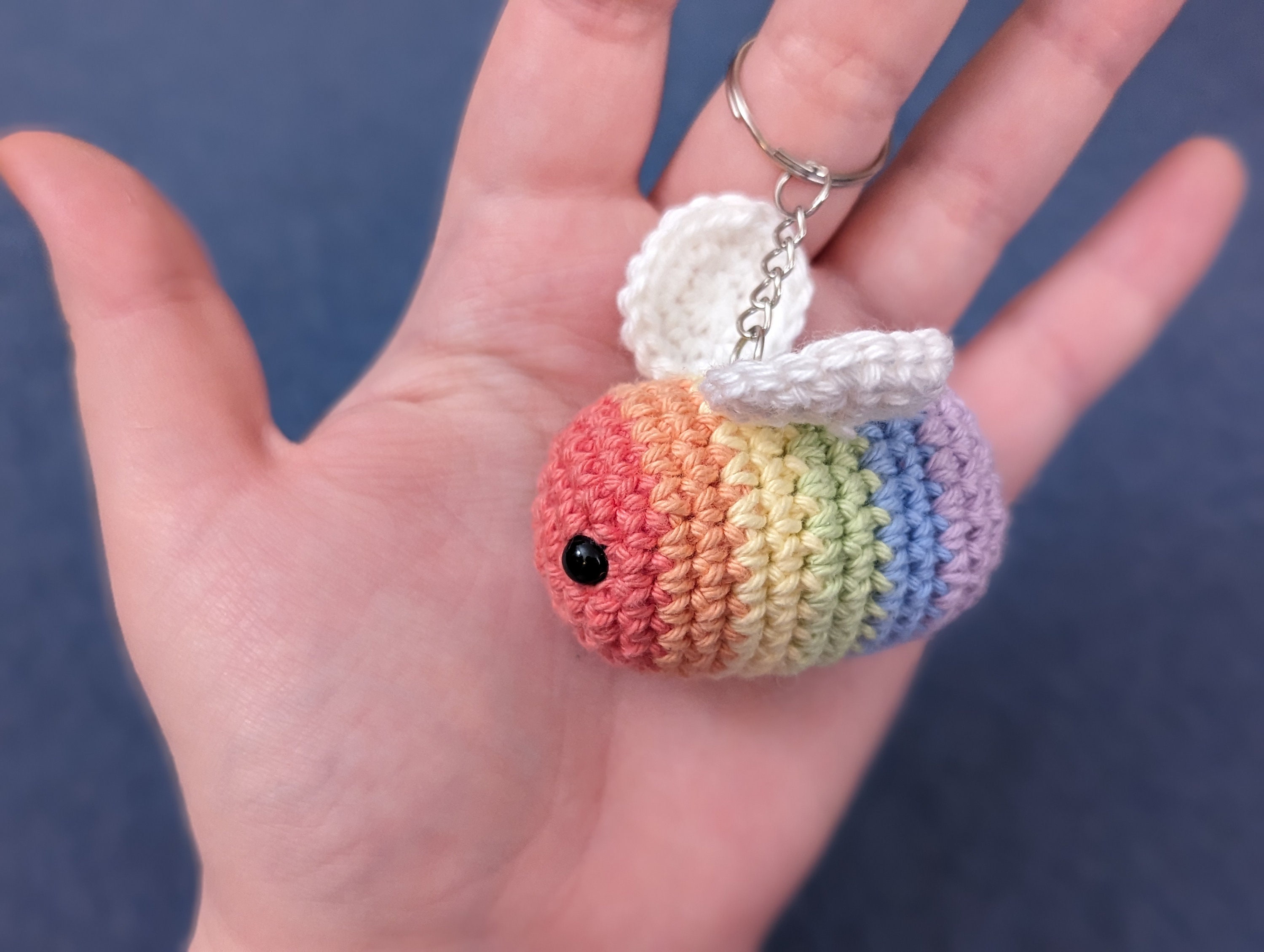 Pride Bees LGBTQ Crocheted Amigurumi Bee Keychains - Etsy