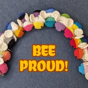 Pride Bees! LGBTQ+ Crocheted Amigurumi Bee Keychains - Etsy