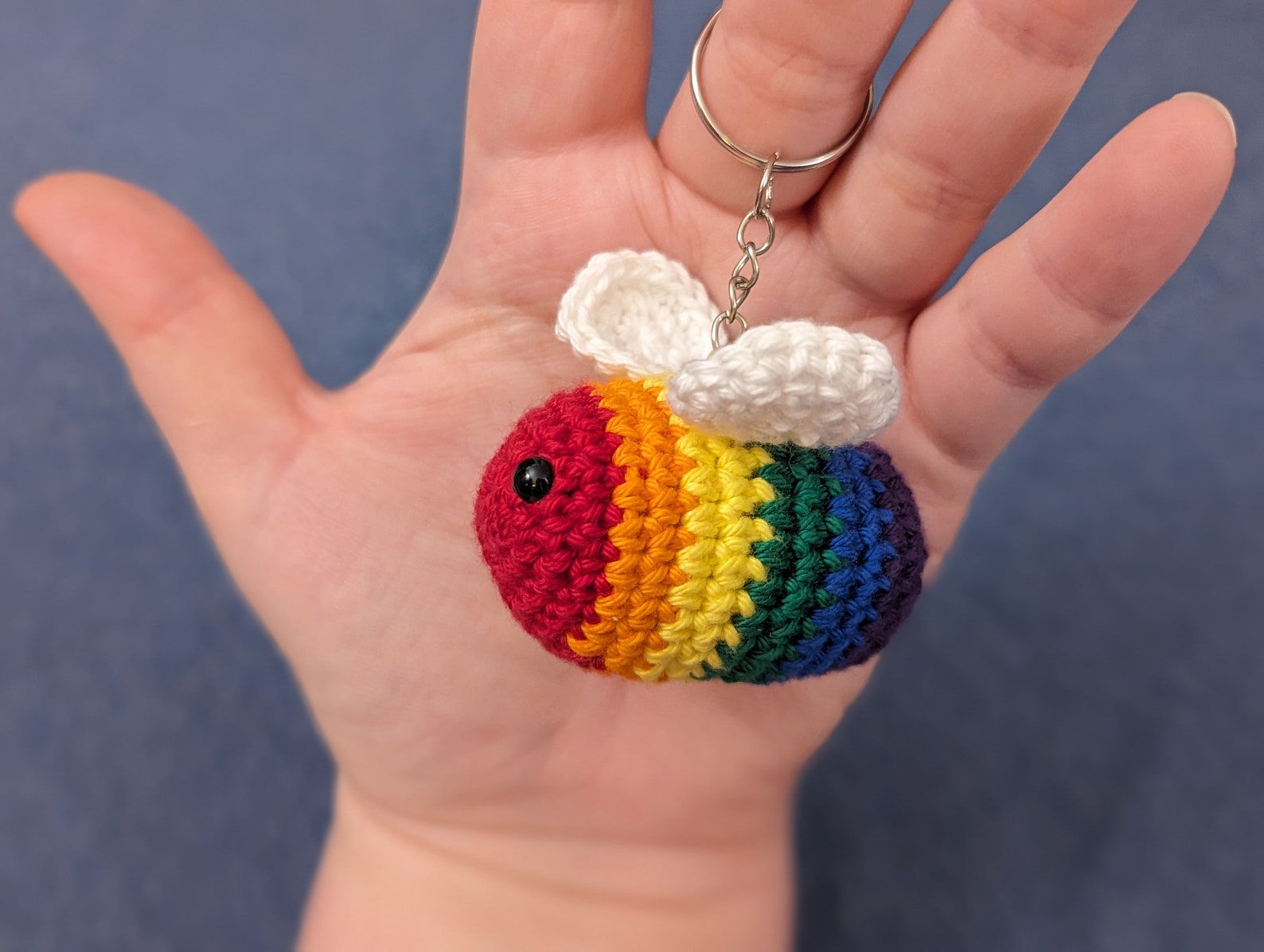 Pride Bees LGBTQ Crocheted Amigurumi Bee Keychains - Etsy