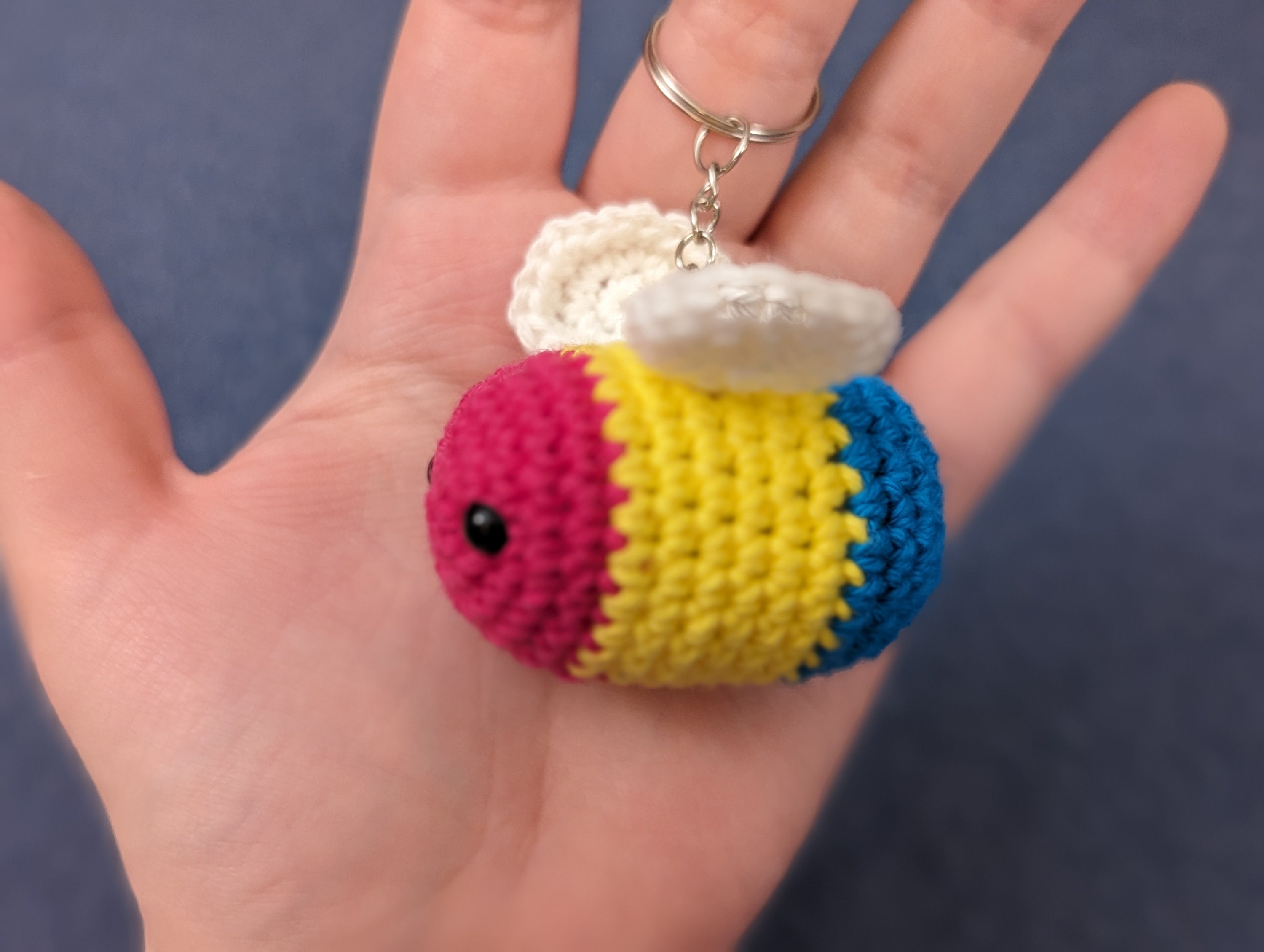 Pride Bees LGBTQ Crocheted Amigurumi Bee Keychains - Etsy