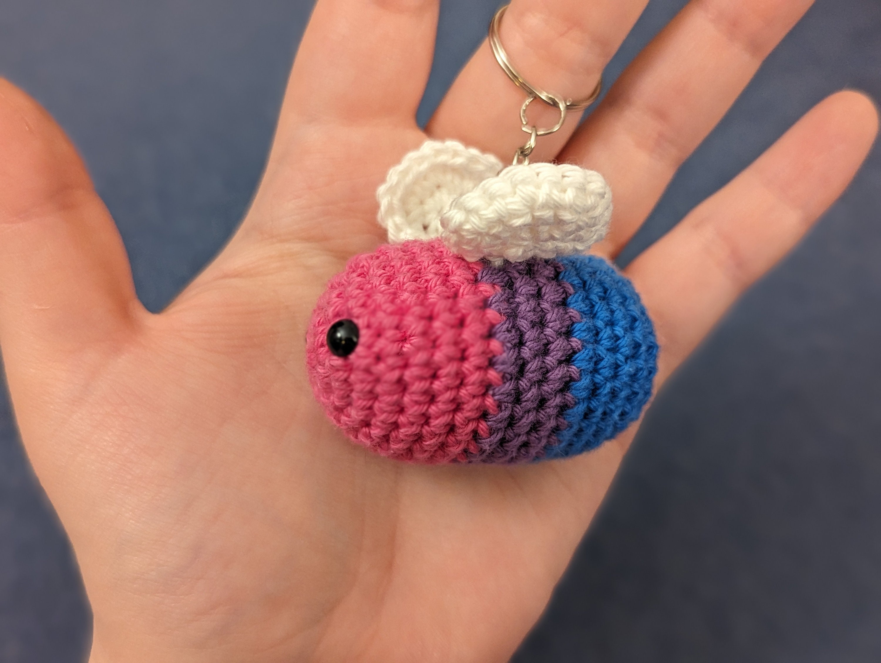 Pride Bees LGBTQ Crocheted Amigurumi Bee Keychains - Etsy