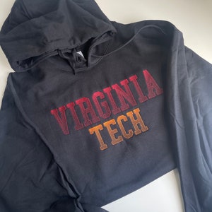 Virginia Tech/vt Embroidered Hoodie/hokies Gradution Gift - Etsy