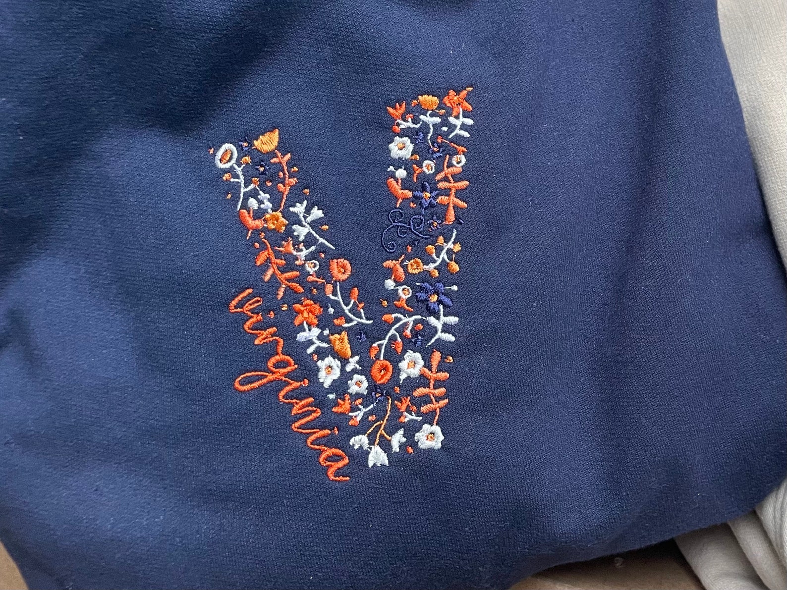 CUSTOM Large Letters/university Floral Hoodie/college & High - Etsy