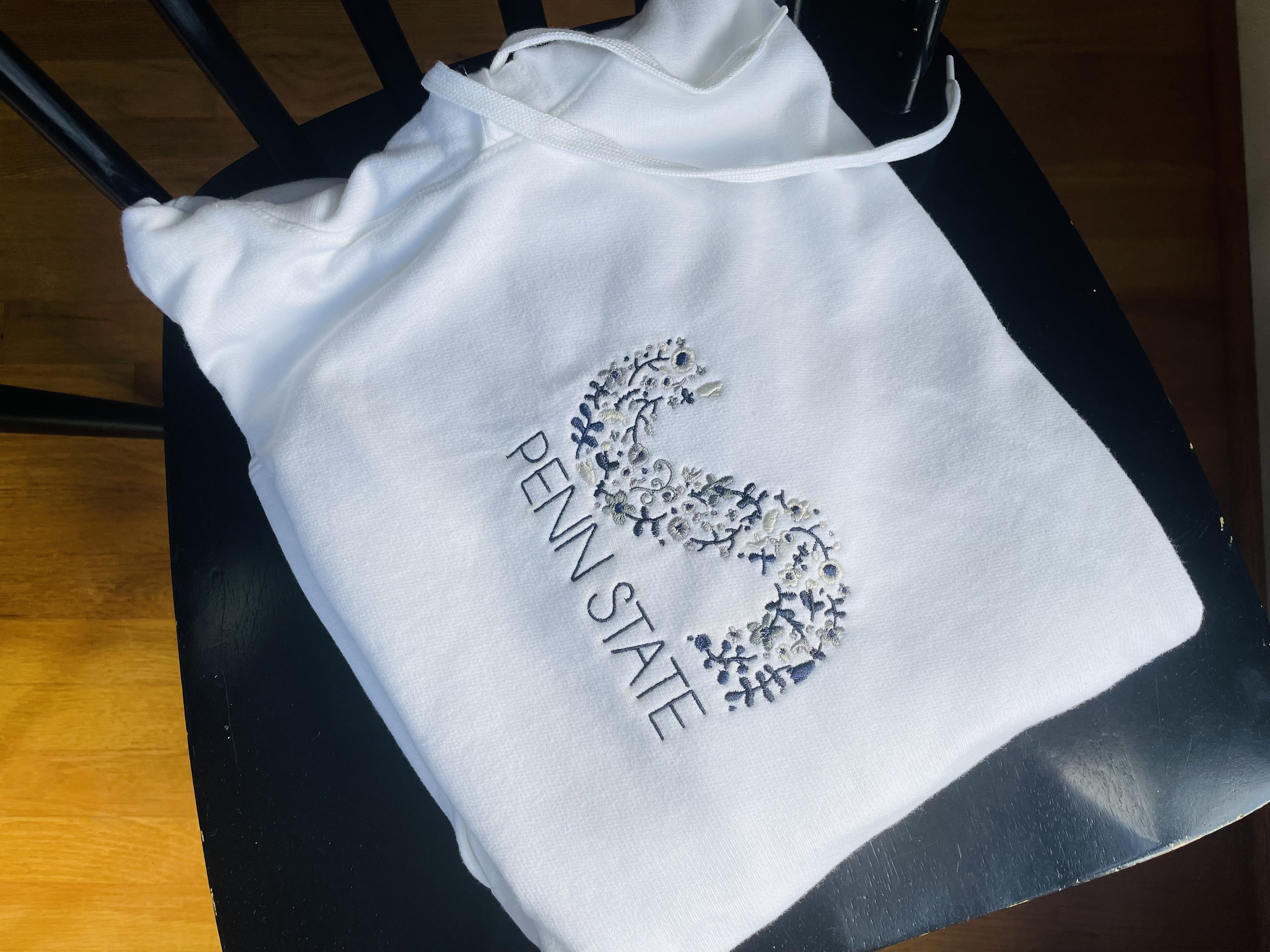 CUSTOM Large Letters/university Floral Hoodie/college & High School ...