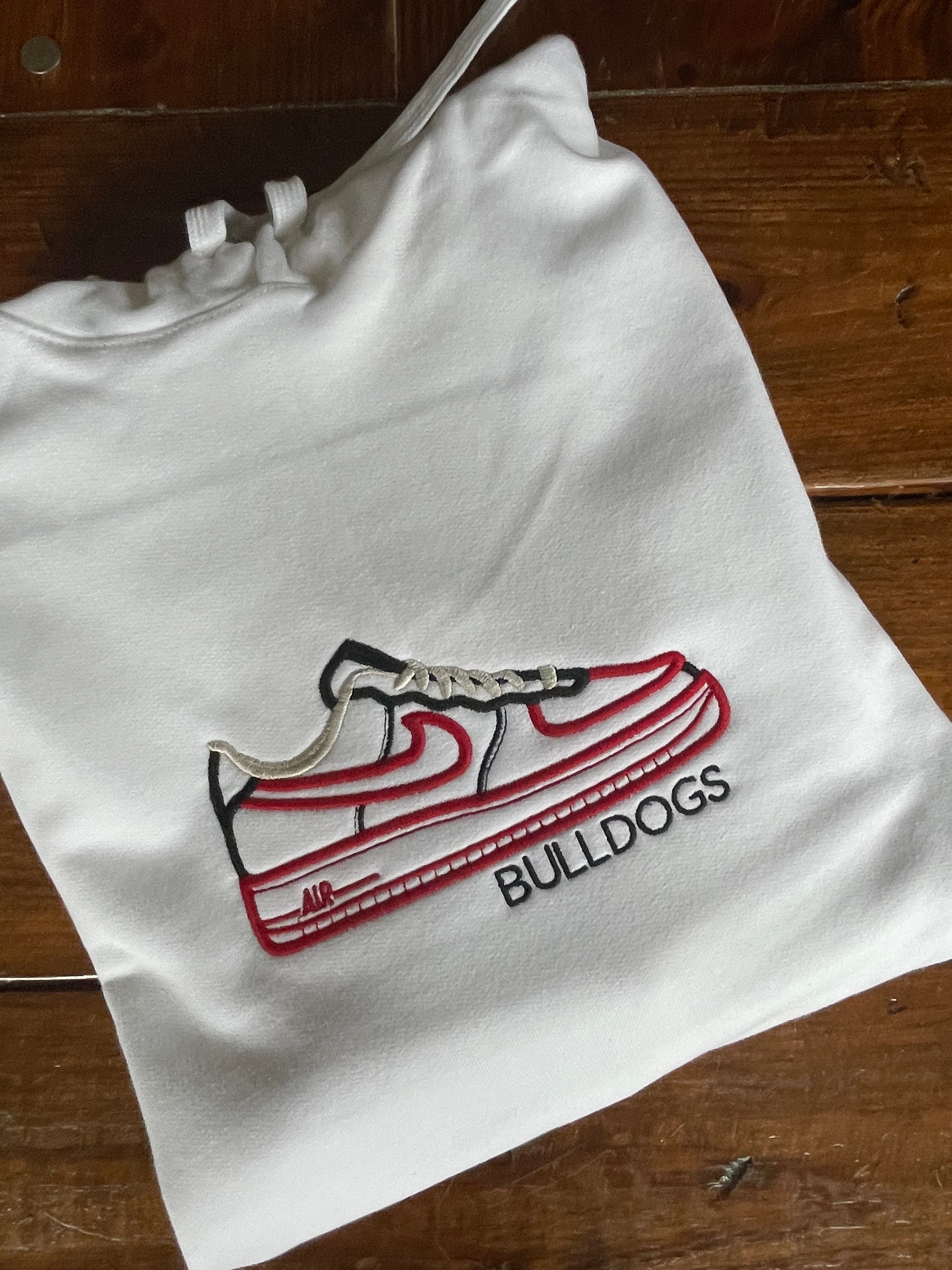 Uga/university of Georgia/bulldogs Sneaker Embroidered Hoodie ...