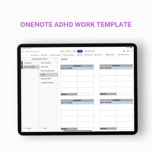 ONENOTE Adhd Planner Onenote Adhd Planner Digital Adhd Planner for ...