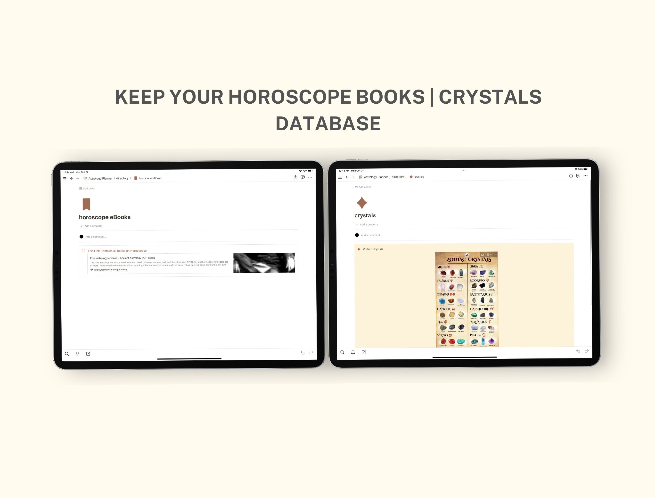 Notion Astrology Planner, Notion Template, Notion Planner, Digital ...