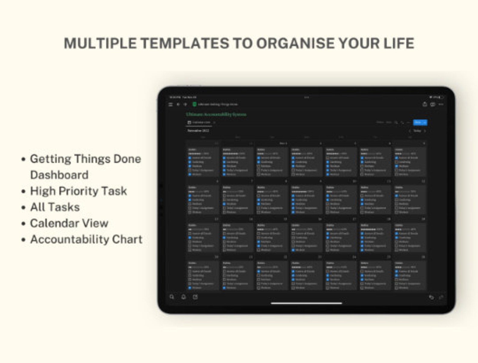 Getting Things Done Notion Template Notion Life Planner - Etsy