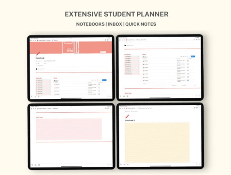 Notion Student Template, Notion Planner, Notion Student Planner, Notion ...