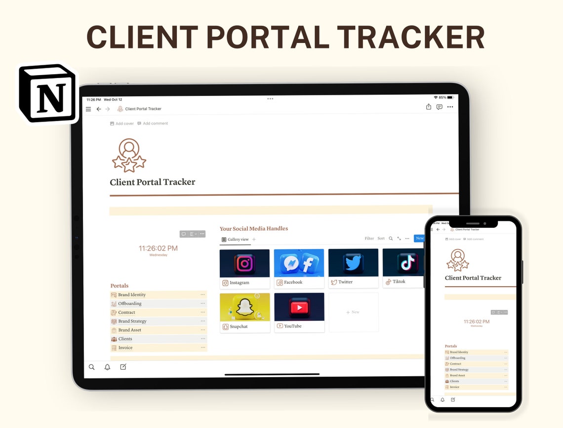 Notion Client Portal Notion Template Business Notion - Etsy UK