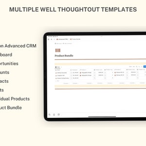 Notion Advanced CRM Template, Notion Template, Notion Planner, Notion Dashboard Template, Notion ...