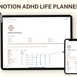 Notion Template ADHD, Notion Template Adhd Career, Notion Template, Notion Life Planner, Notion ...