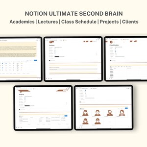 Notion Ultimate Second Brain, Notion Template Business, Notion Template, Notion Planner, Notion ...