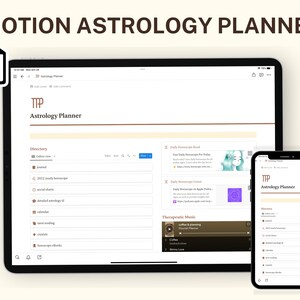 Notion Astrology Planner, Notion Template, Notion Planner, Digital Tarot Journal, Notion Life ...