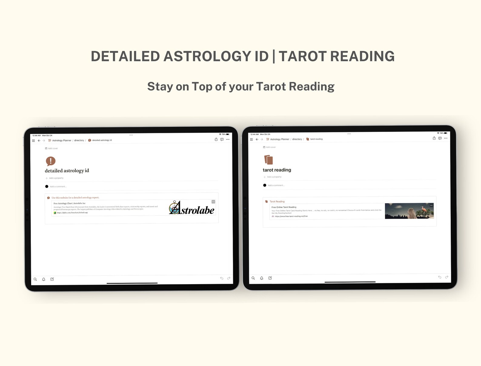 Notion Astrology Planner, Notion Template, Notion Planner, Digital ...