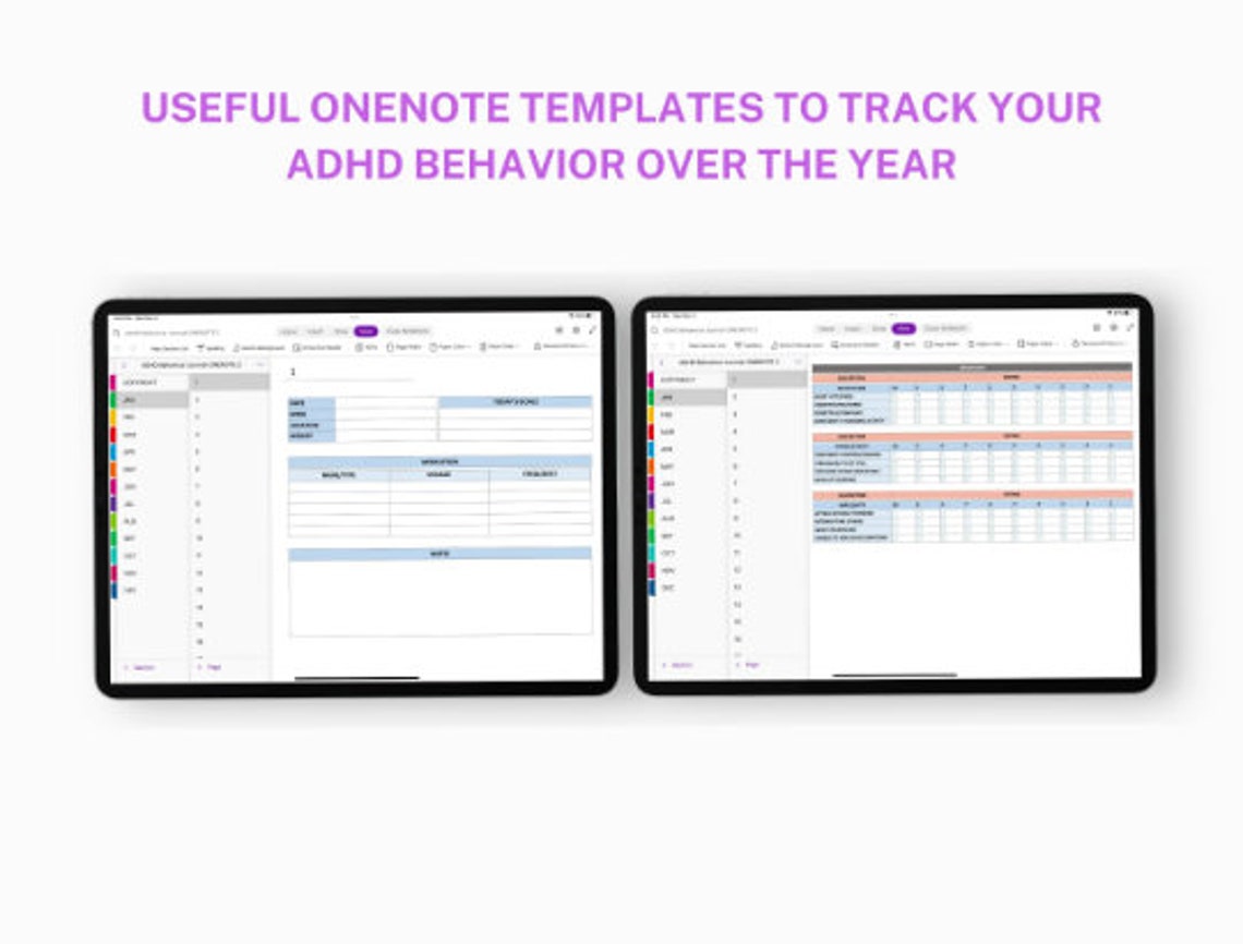 Onenote Adhd Digital Planner, Adhd Daily Planner, Onenote Adhd Planner ...