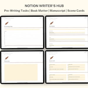 Notion Writer's Hub, Notion Template, Notion Planner, Notion Dashboard ...