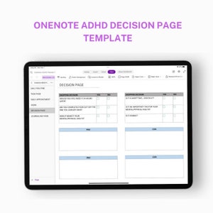 ONENOTE Adhd Planner Onenote Adhd Planner Digital Adhd Planner for ...