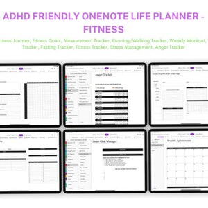 ONENOTE Adhd Planner Onenote Adhd Planner Digital Adhd Planner for ...