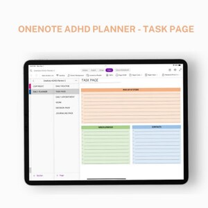ONENOTE Adhd Planner Onenote Adhd Planner Digital Adhd Planner for ...