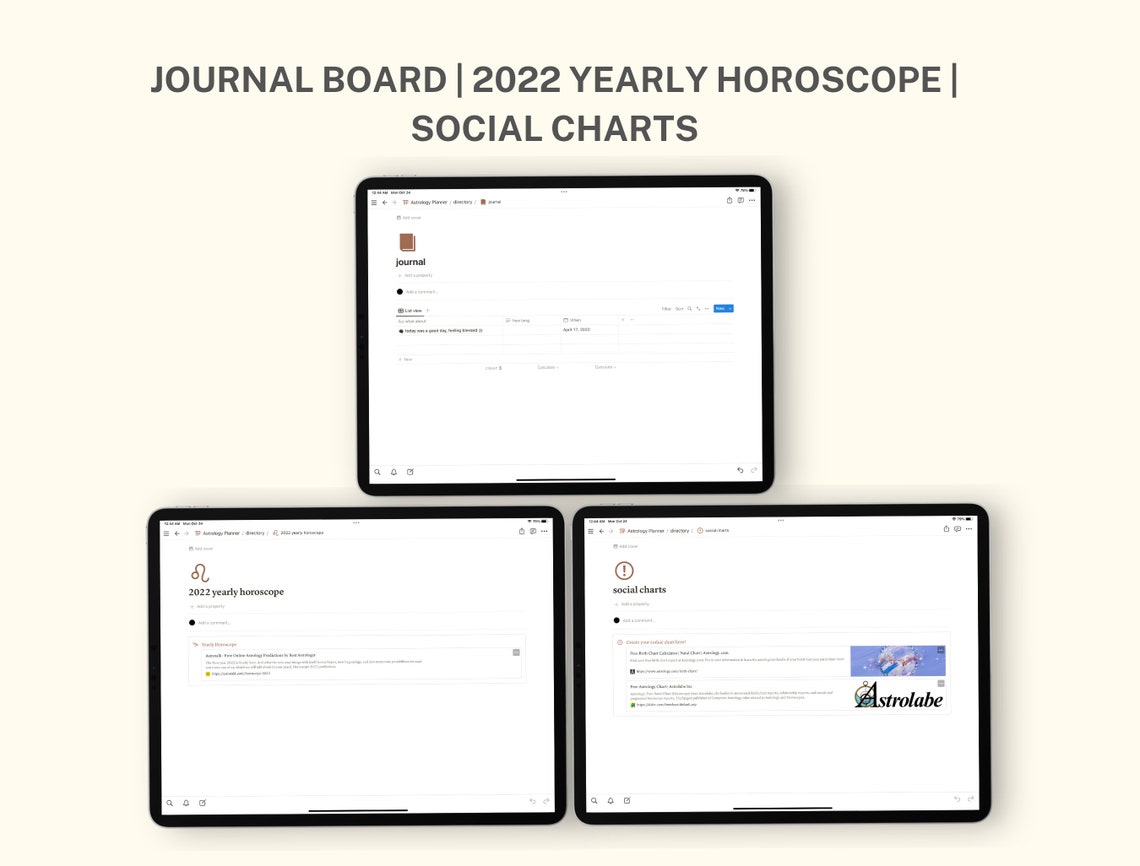 Notion Astrology Planner, Notion Template, Notion Planner, Digital ...