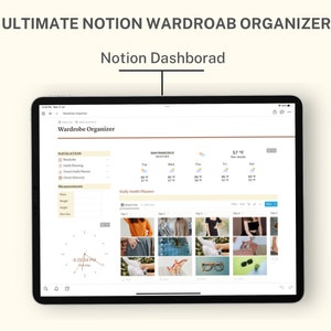 Notion Wardrobe Organizer, Notion Template, Notion Life Planner, Notion ...