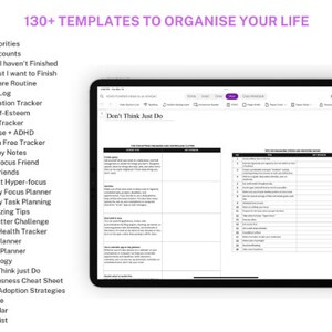 ONENOTE Adhd Planner Onenote Adhd Planner Digital Adhd Planner for ...