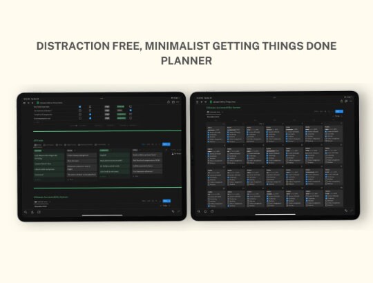 Getting Things Done, Notion Template, Notion Life Planner, Notion Dashboard Template, Notion ...