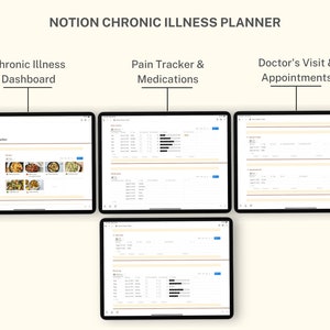 Notion Chronic Illness Planner, Notion Template, Notion Planner, Notion ...