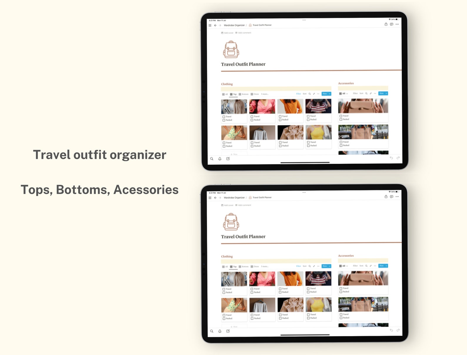 Notion Wardrobe Organizer Notion Template Notion Life - Etsy