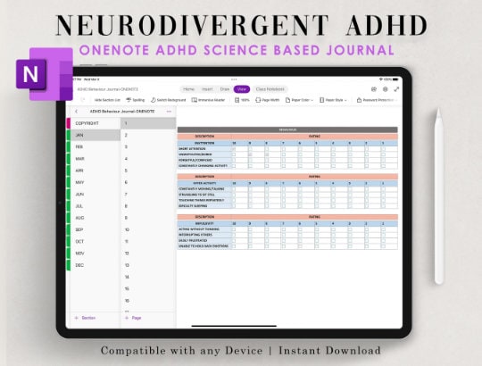 Onenote Adhd Digital Planner, Adhd Daily Planner, Onenote Adhd Planner ...