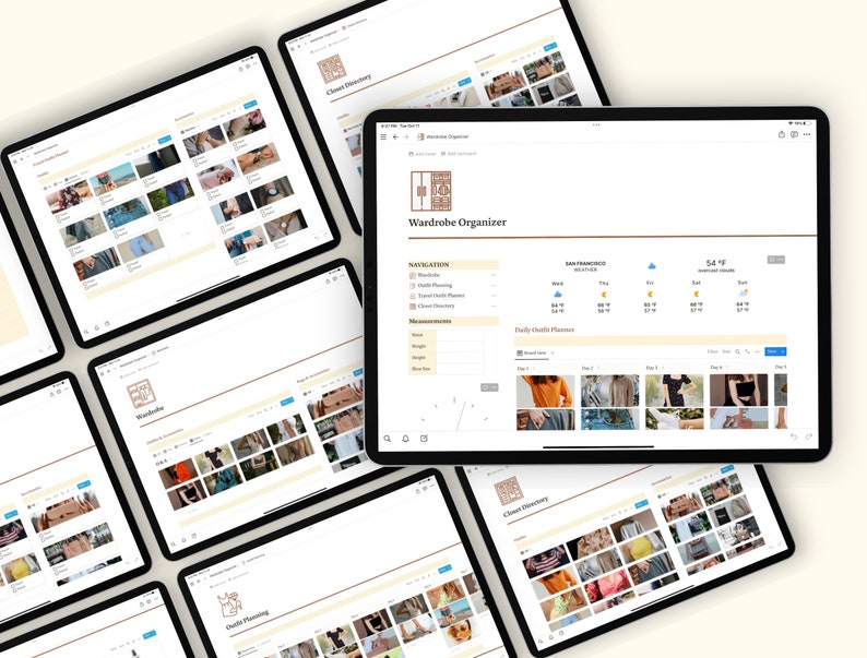 Notion Wardrobe Organizer Notion Template Notion Life - Etsy