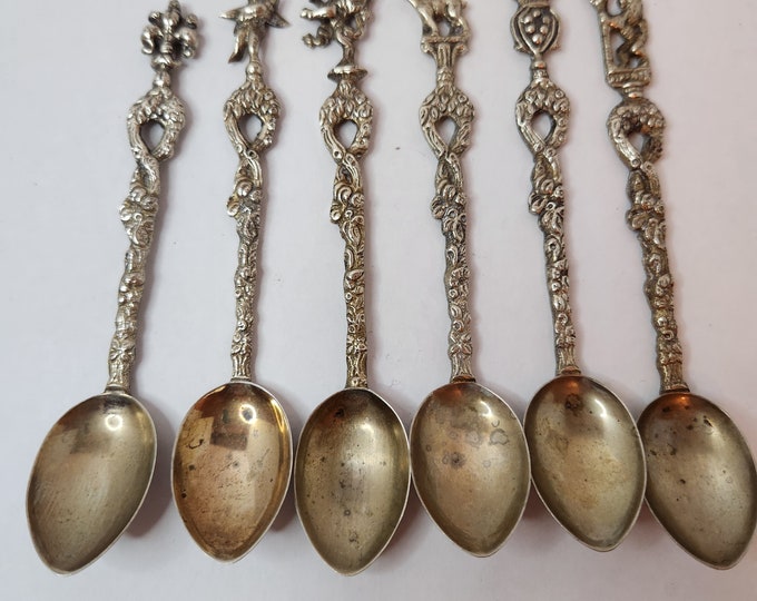 Italian Demitasse Souvenir 800 Silver Spoons Set of 6 - Etsy