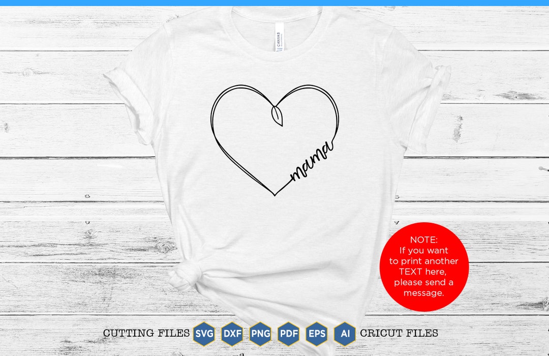 Mama Heart SVG | Love Mom, Heart Mama SVG Cut Files | Mother's Day ...