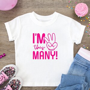 I'm This Many Svg Kids Third Birthday Svg Birthday, Funny I'm 3 Three ...