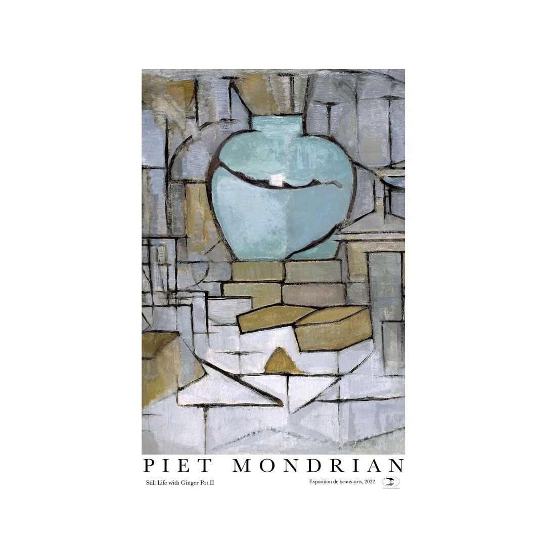 Piet Mondrian Still Life With Ginger Pot II Art Museum Style Posters 5 ...