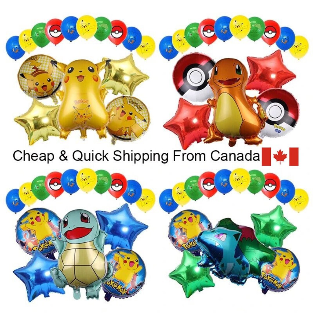 15pc Pokemon Character Birthday Balloons - Etsy Canada