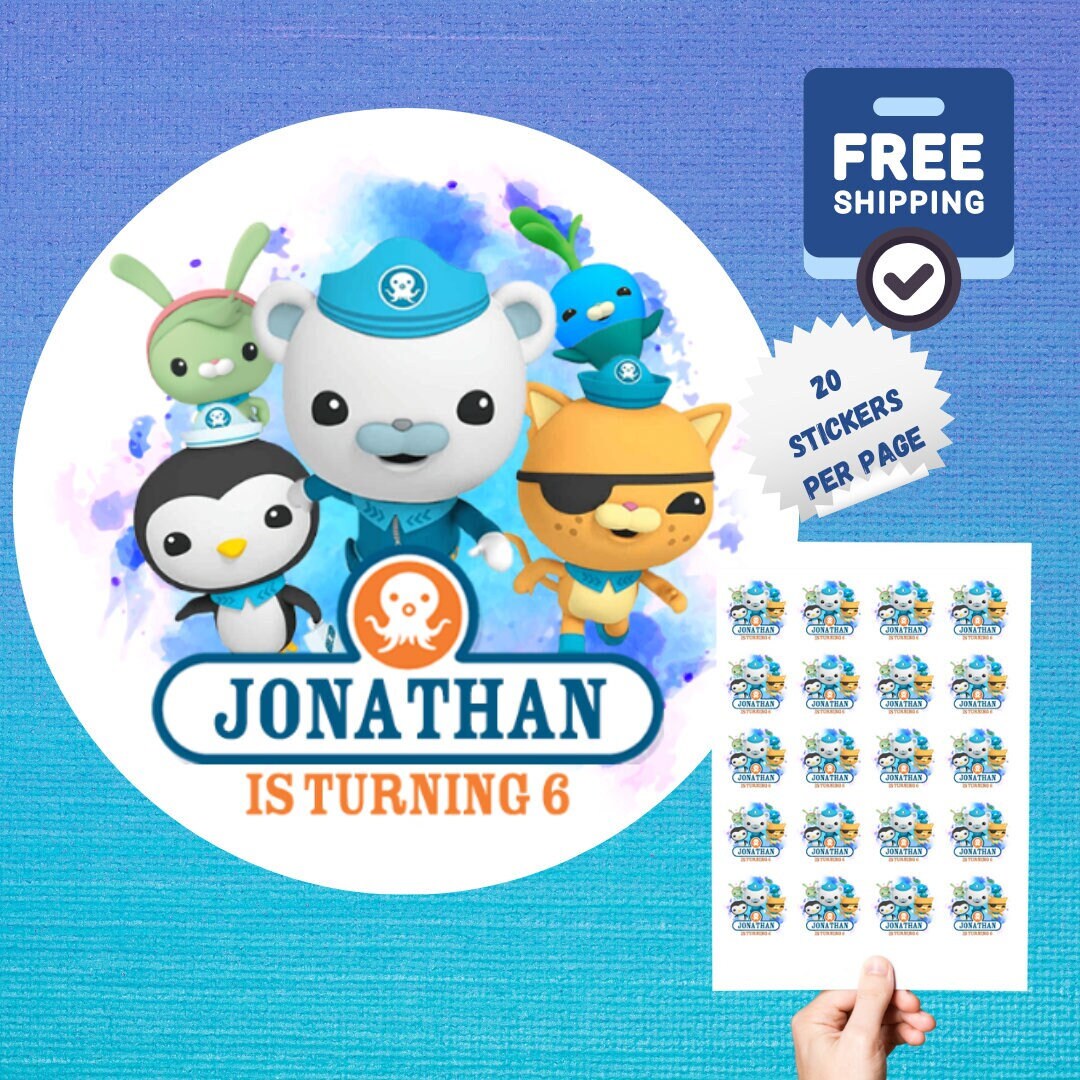Octonauts Stickers Octonauts Party Favor Stickers - Etsy