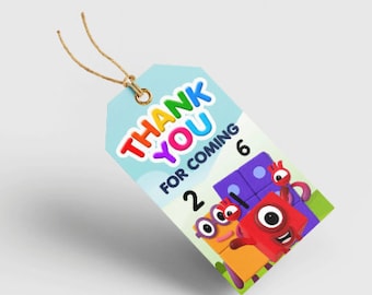 Numberblocks Thank You Tag Numberblock Favor Tags Number Blocks ...