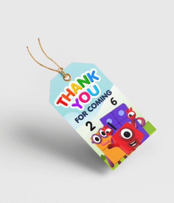 Numberblocks Thank You Tags - Etsy Canada