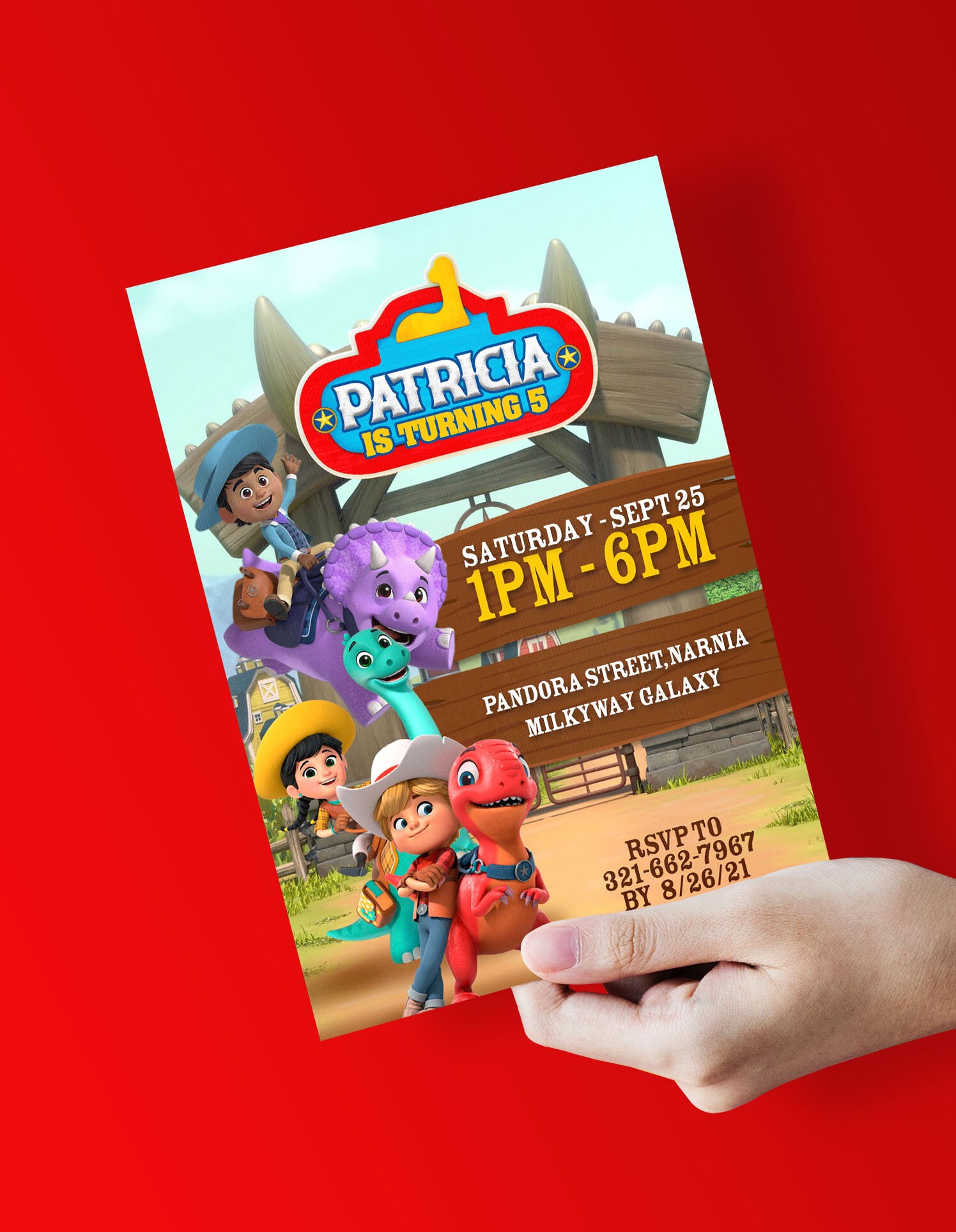 Invitación de cumpleaños de Dino Ranch, fiesta de Dino Ranch - Etsy México