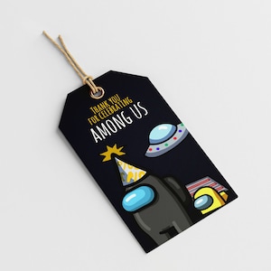 Among Us Thank You Tags, Among Us Invitation, Among Us Invite, Among Us ...