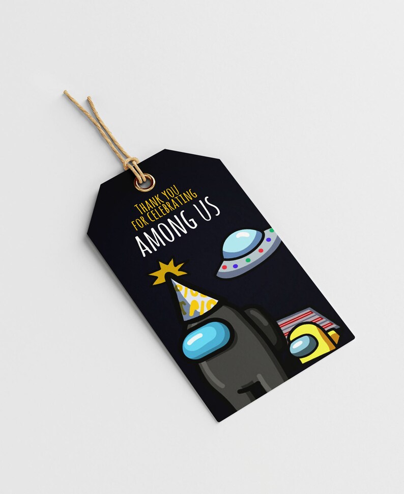 Among Us Thank You Tags Among Us Invitation Among Us Invite - Etsy