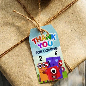 Numberblocks Thank You Tags - Etsy Canada