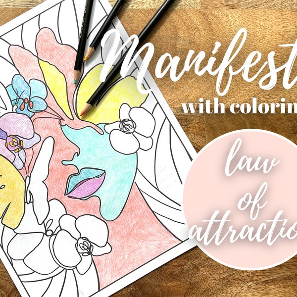Manifesting Coloring Pages - Etsy Singapore