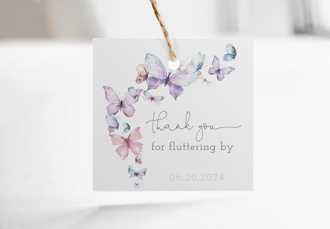 Butterfly Gift Tag, Favor Tags, Juice Bar Labels, He Gives Her ...