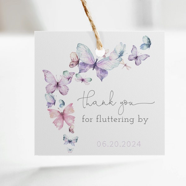 Butterfly Favor Tags - Etsy